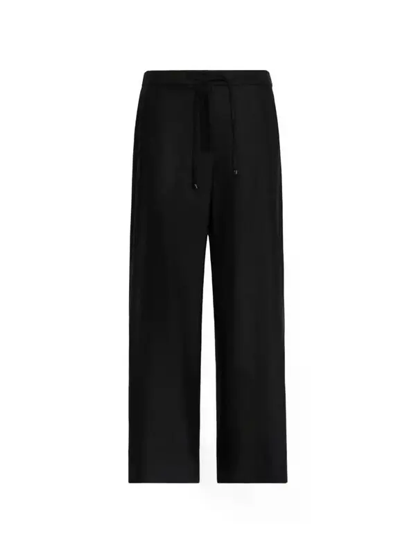 Max Mara Drawstring Wide-leg Trousers - Black