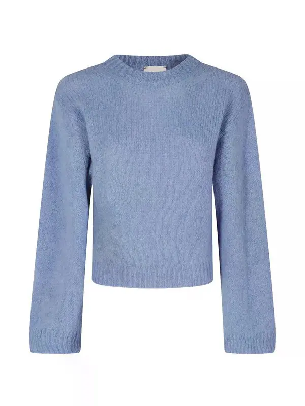 ALYSI Brushed-knit Crew Neck Sweater
