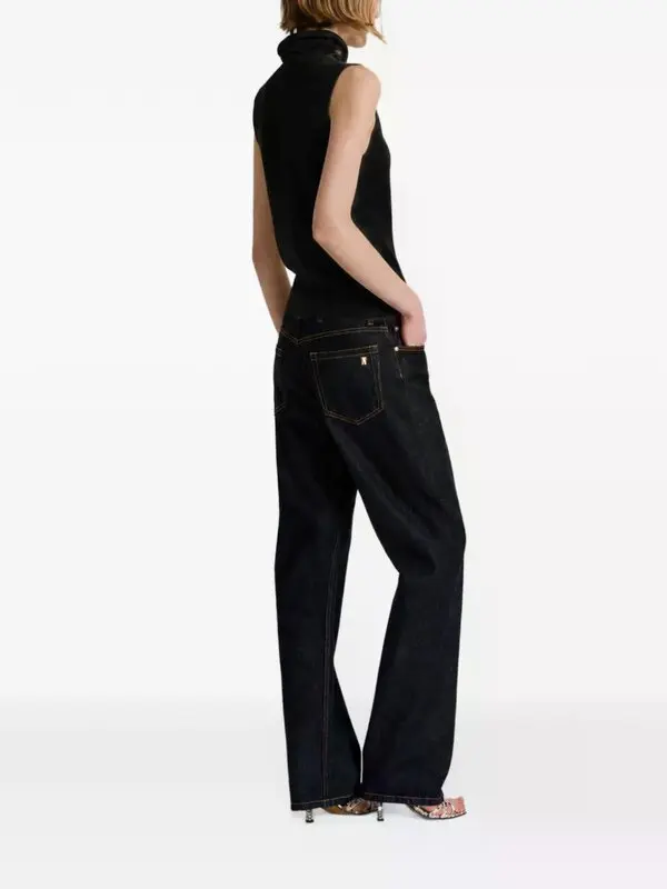 Alberta Ferretti Button-detail Turtleneck Tank Top