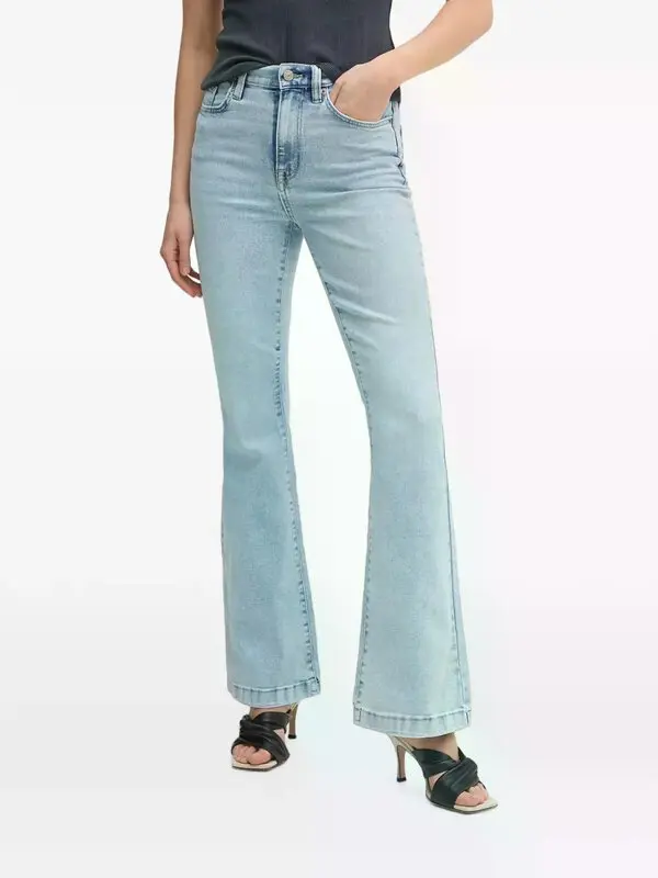 Dkny Faded Flared-leg Jeans