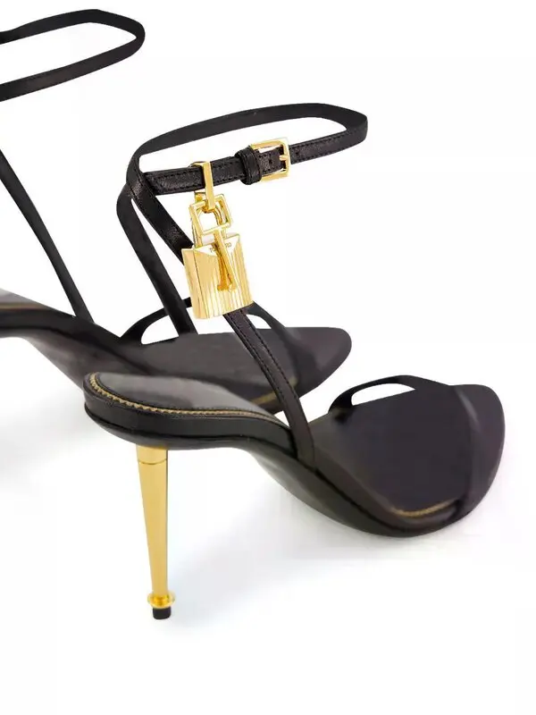TOM FORD Pointed Toe Stiletto Sandals With Lock Detail