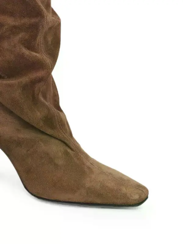 THE SELLER Suede Square-toe Knee-high Boots