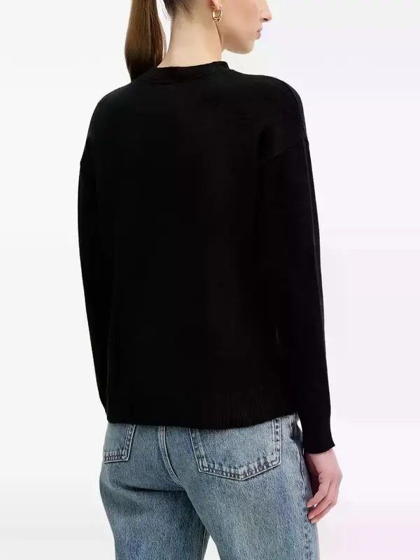 Dkny Sequin Logo Crew Neck Sweater