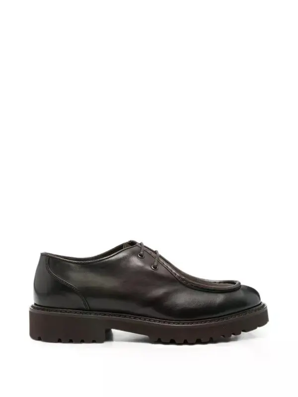 DOUCAL'S Round-toe Derby Shoes With Paneled Design