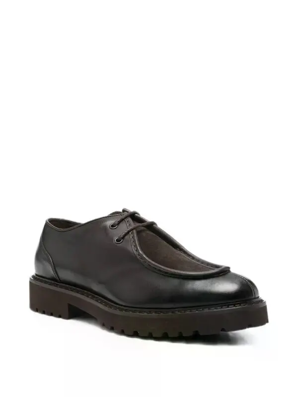 DOUCAL'S Round-toe Derby Shoes With Paneled Design