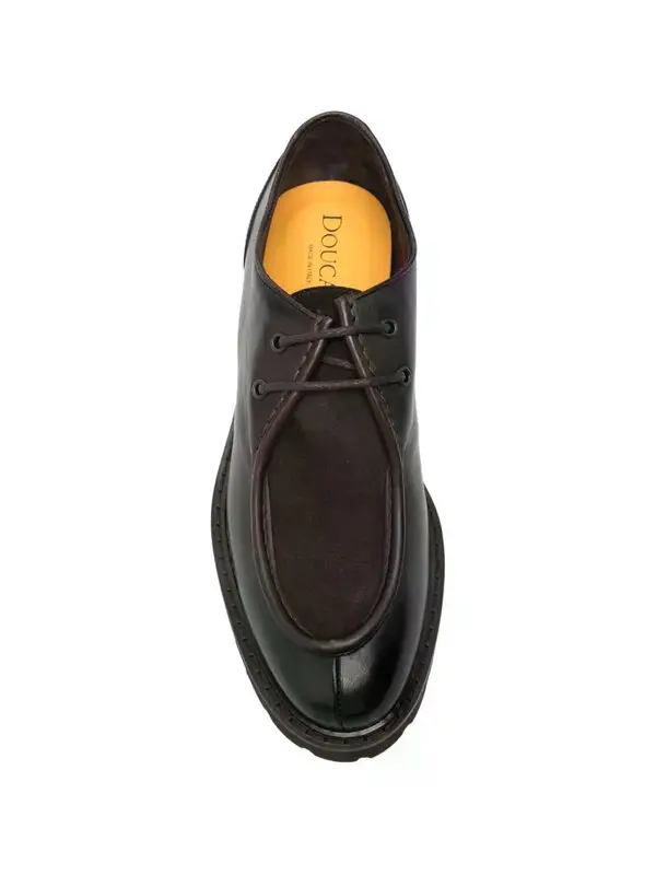 DOUCAL'S Round-toe Derby Shoes With Paneled Design