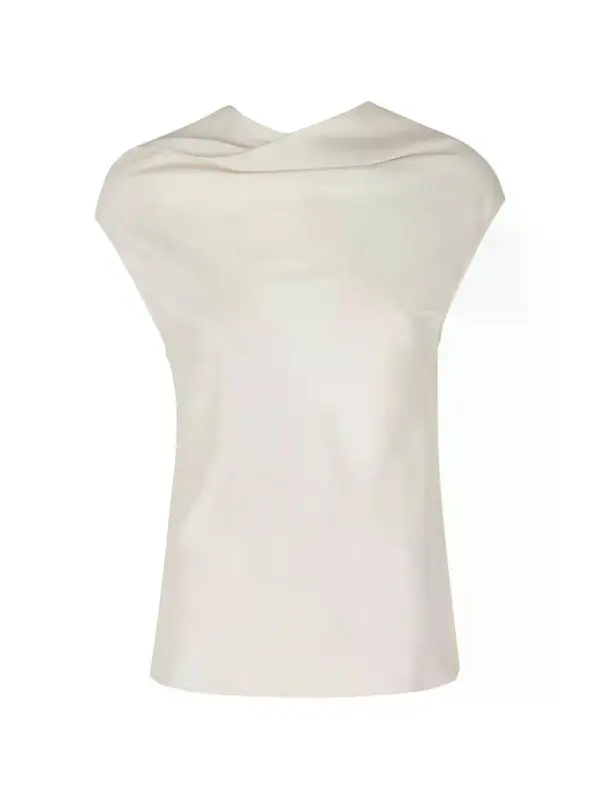 Alberta Ferretti Draped V-neck Sleeveless Top
