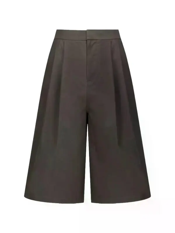 AMOMENTO Two-tuck Wide-leg Shorts