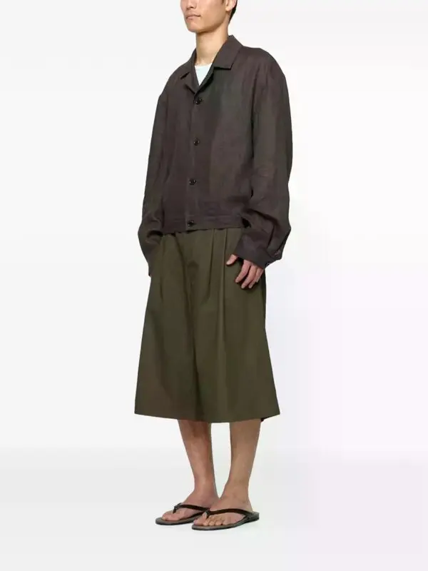 AMOMENTO Two-tuck Wide-leg Shorts