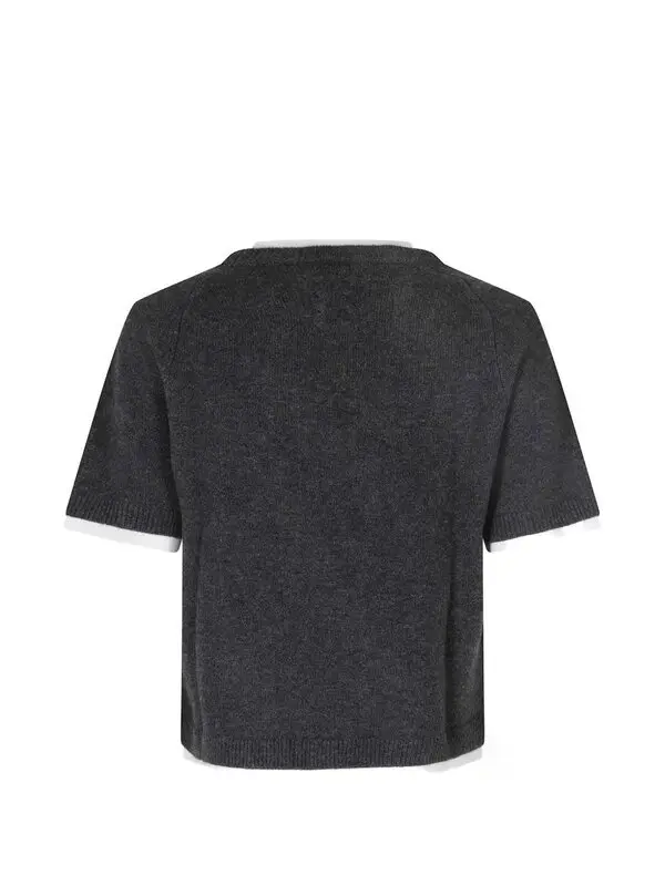 SEMICOUTURE Aida Layered Short-sleeve Sweater