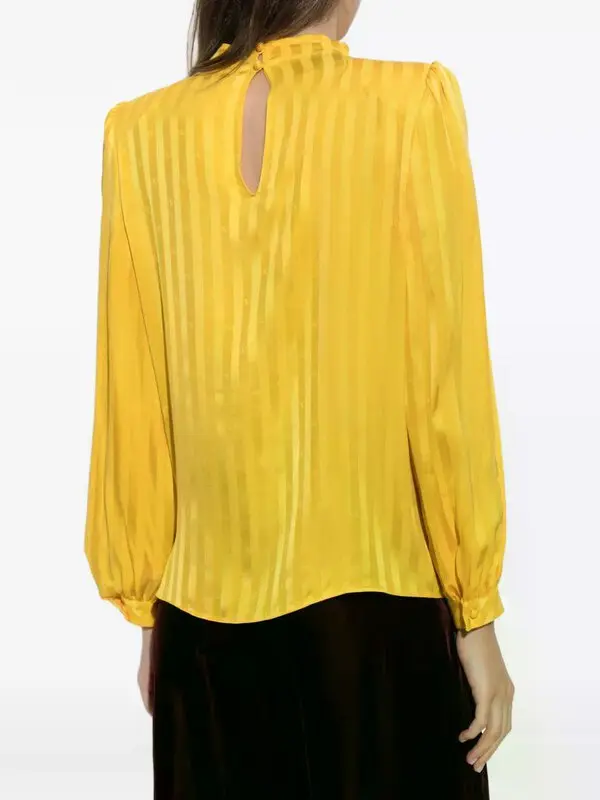 Valentino Garavani Vlogo Striped Jacquard Top