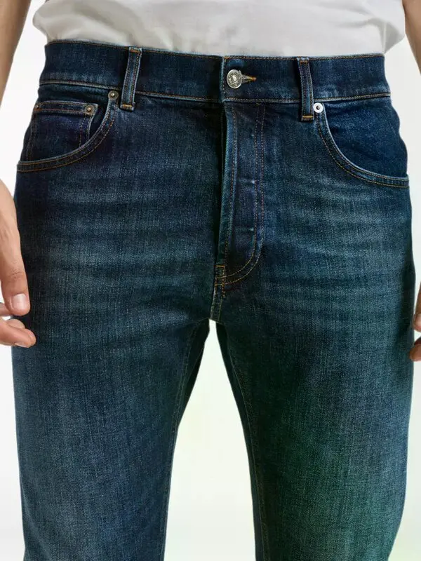 DONDUP Faded Wash Whiskered Jeans