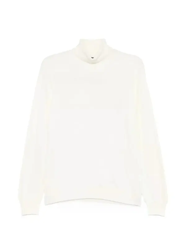 Tagliatore Long Sleeve Turtleneck Sweater - White