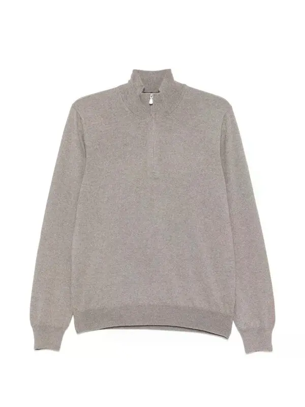 Tagliatore Quarter-zip Polo Shirt - Neutrals