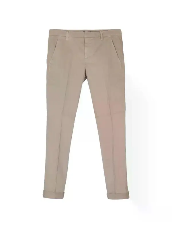 DONDUP Pressed-crease Turn-up Tapered Trousers