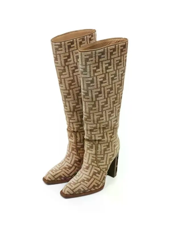 Fendi Zucca Chenille Knee-length Boots