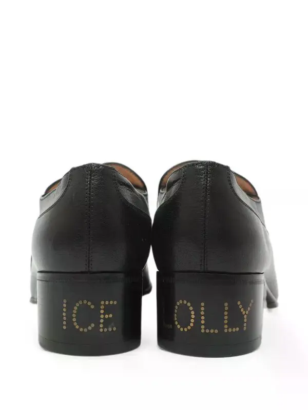 Gucci Leather Chain Heeled Loafers