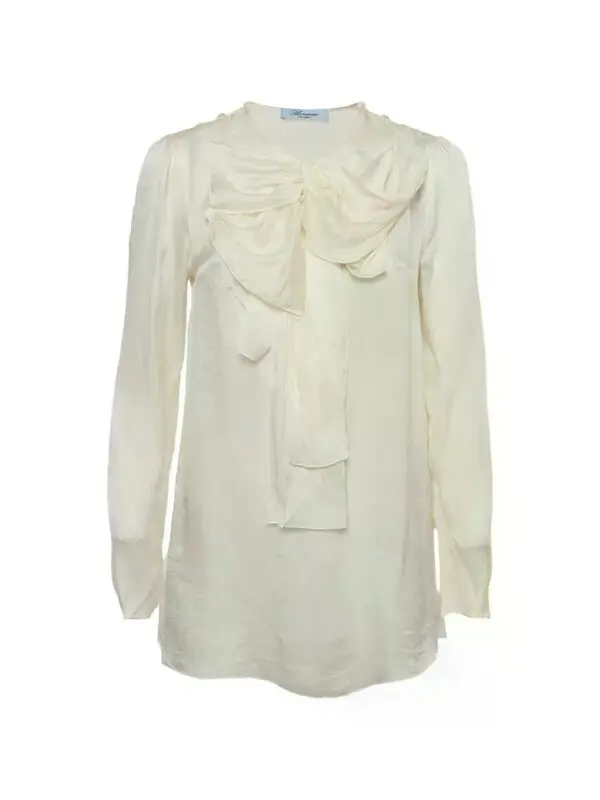 Blumarine Bow-detail Silk Top