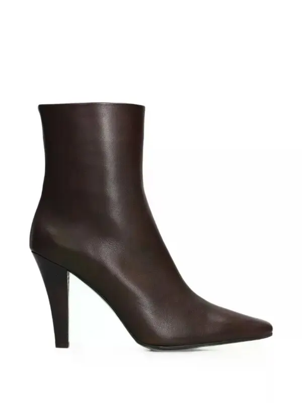 THE SELLER Pointed-toe Side-zip Heeled Ankle Boots