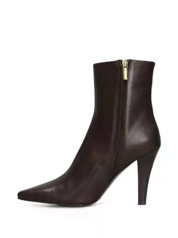 THE SELLER Pointed-toe Side-zip Heeled Ankle Boots