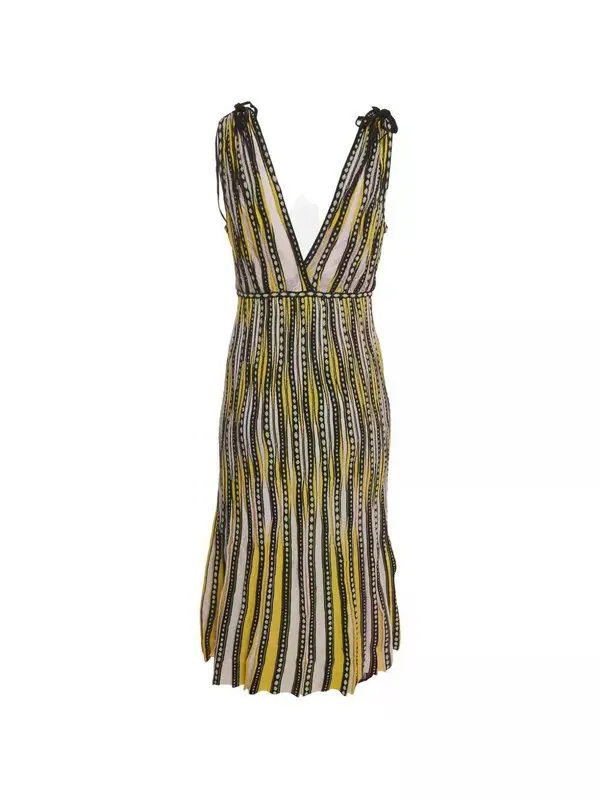 Missoni Striped Wrap-effect Midi Dress