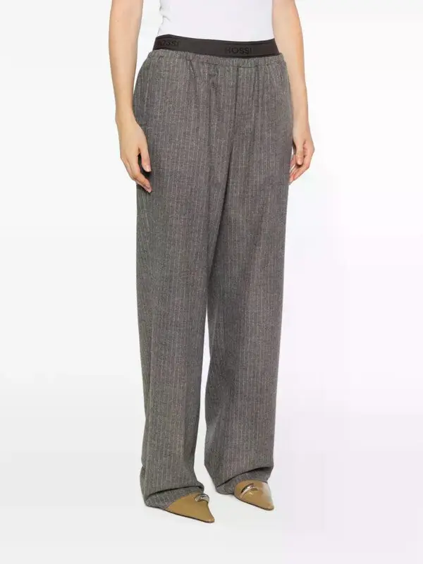 ROSSI Ellor Pinstripe-pattern Logo-waistband Track Pants