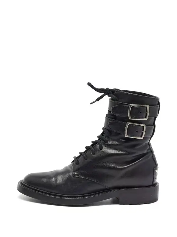 Saint Laurent Buckled Combat Boots