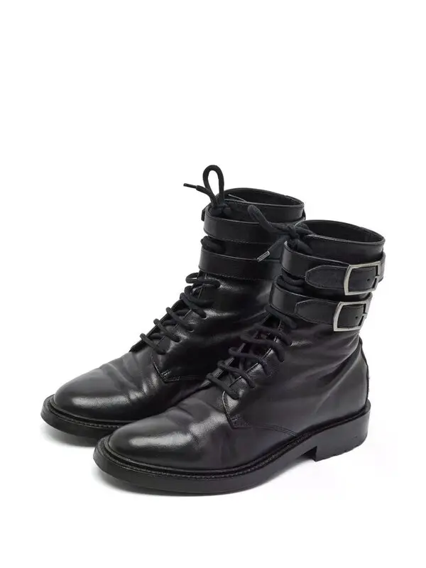 Saint Laurent Buckled Combat Boots