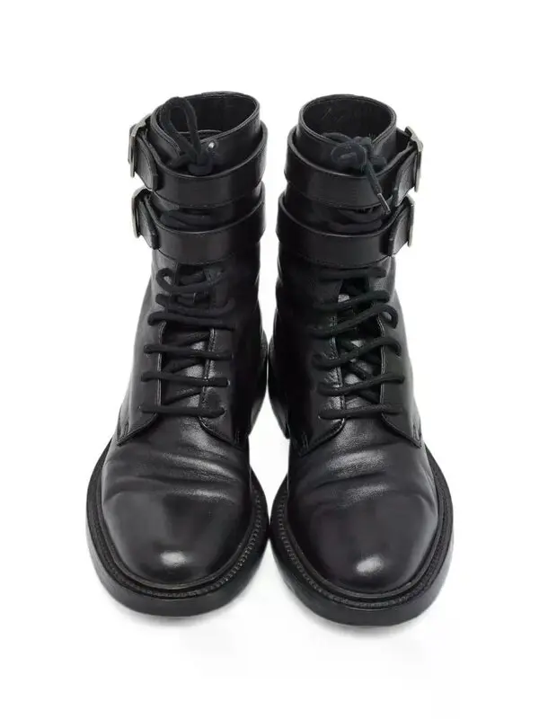 Saint Laurent Buckled Combat Boots