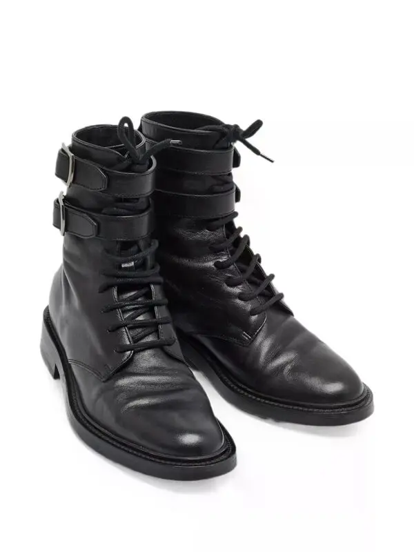 Saint Laurent Buckled Combat Boots