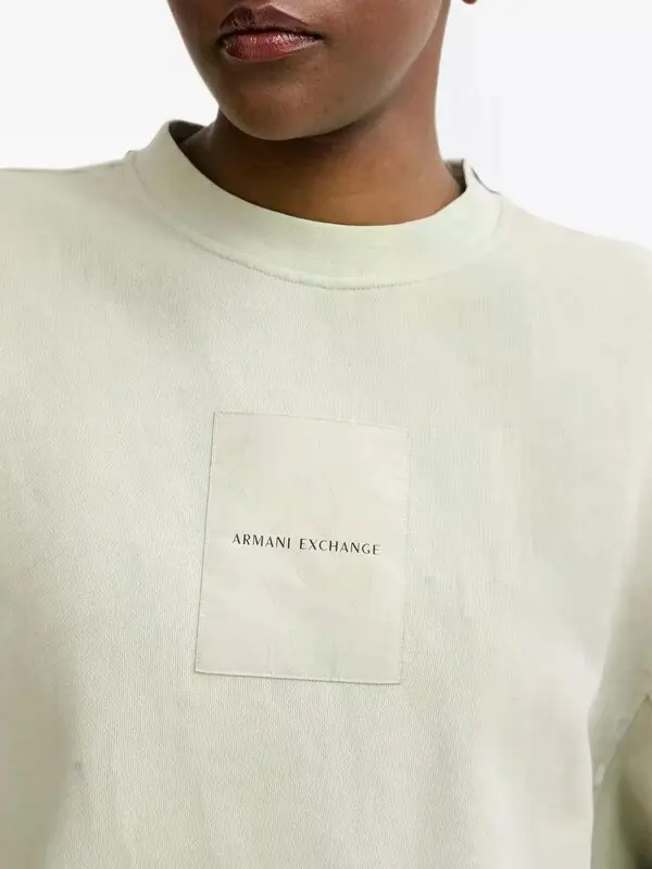 Armani Exchange Crew Neck Sweatshirt With Logo Patch