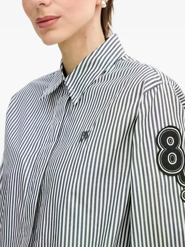 Dkny Vertical Stripe Logo Print Shirt