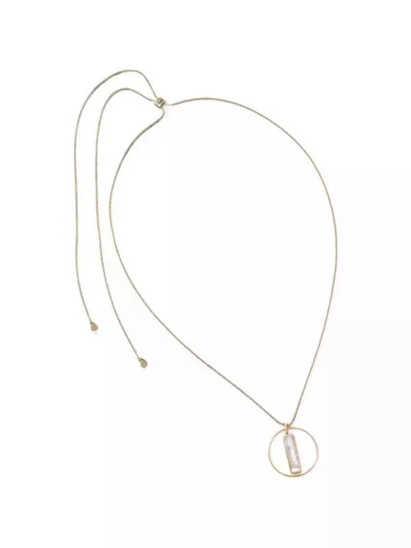 Dkny Crystal-embellished Geometric Pendant Necklace - Gold