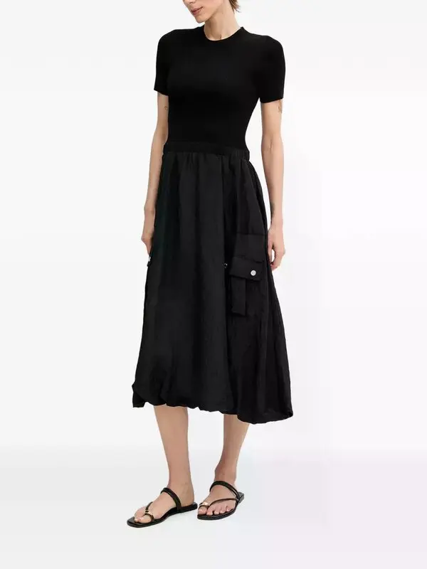 Dkny Ribbed Round-neck Mini Dress