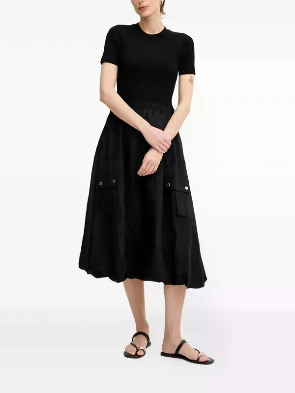 Dkny Ribbed Round-neck Mini Dress