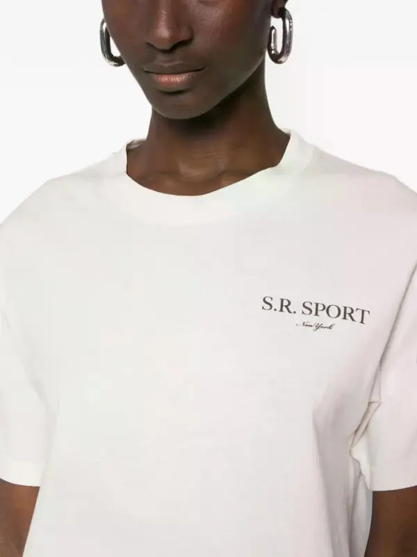 SPORTY & RICH Cotton Logo T-shirt