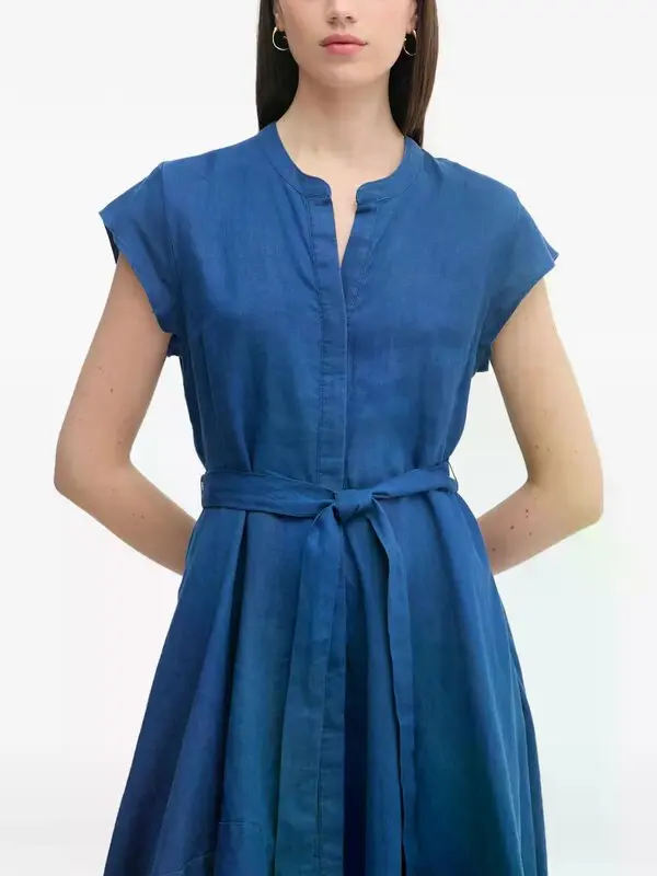 Dkny Belted Handkerchief-hem Midi Dress