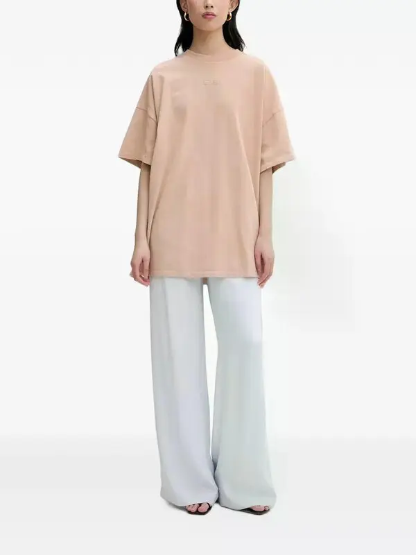 GESTUZ Jiogz Logo-embroidered Oversized T-shirt