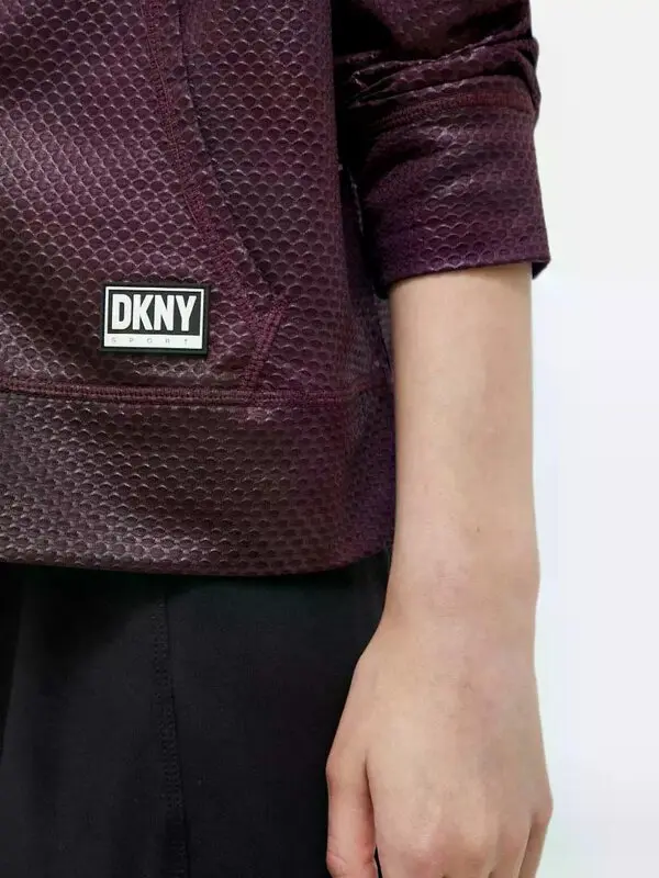 Dkny Textured Hooded Zip-up Jacket