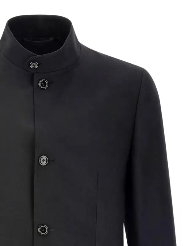 LARDINI Cashmere High-neck Field Jacket