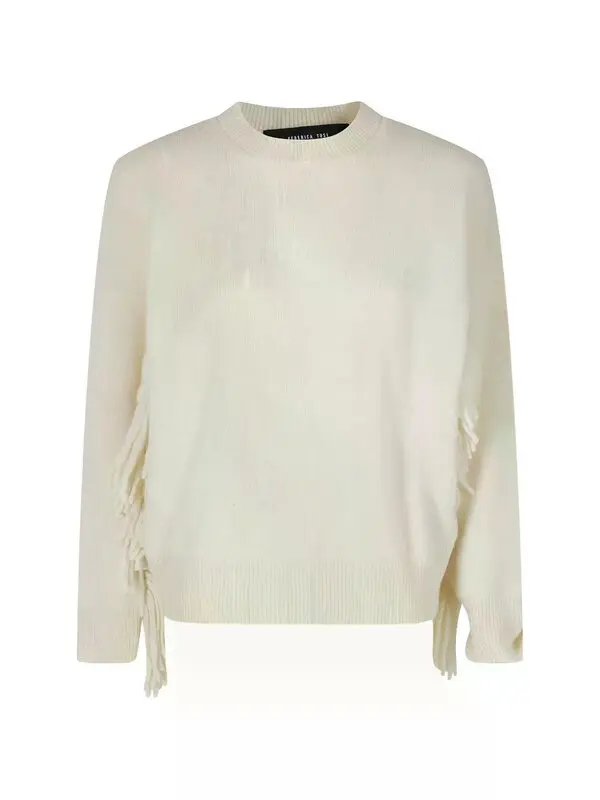 Federica Tosi Fringe-detail Sweater - Neutrals