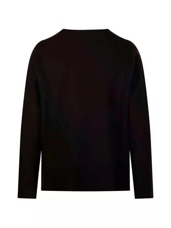 BEYOU Crew Neck Ribbed Trim Sweater