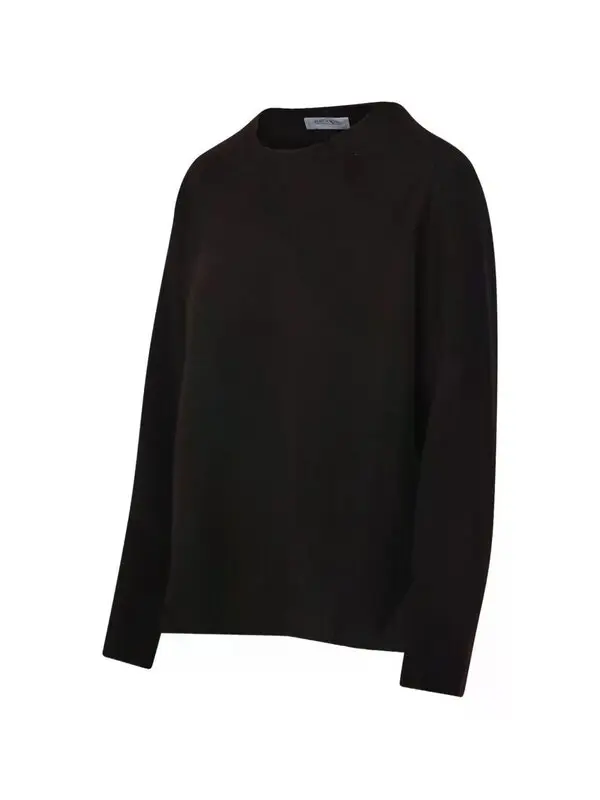 BEYOU Crew Neck Ribbed Trim Sweater