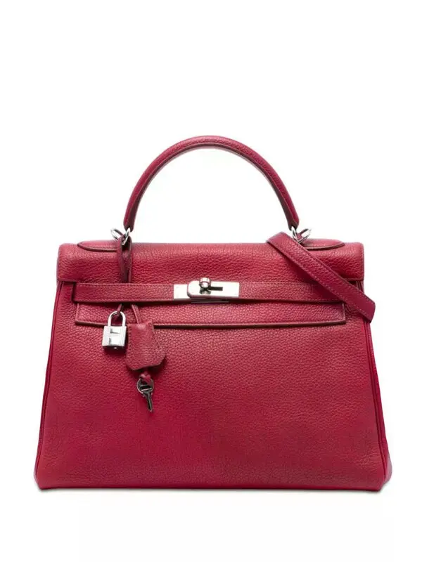 Hermès Togo Kelly Ii Retourne 32 Satchel - Red