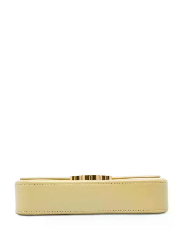 Celine 2021 Shiny Calfskin Triomphe Claude Shoulder Bag - Yellow