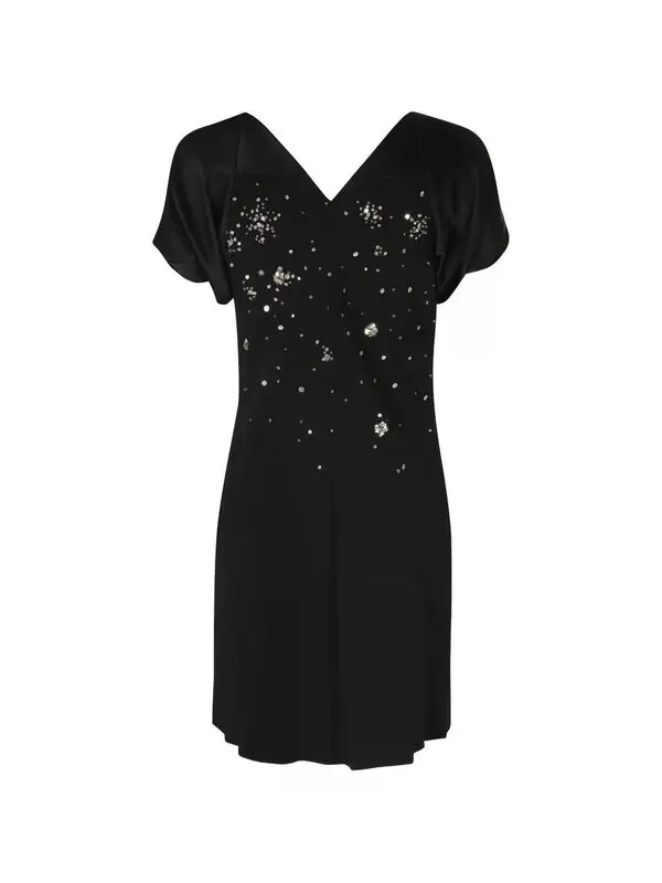Alberta Ferretti Mini Sequin-embellished Bow-detail Dress