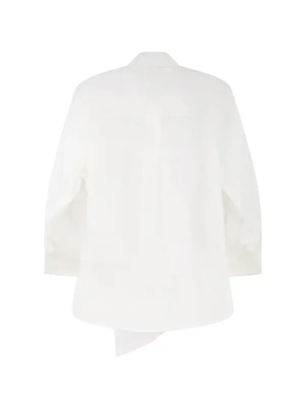 LAMRONS Pussy-bow Puff-sleeve Shirt
