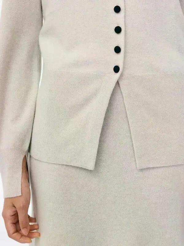 LISA YANG Ribbed-knit Button-up Cardigan