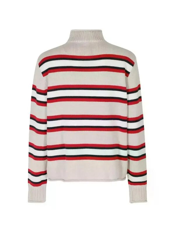 SEMICOUTURE Striped High-neck Sweater