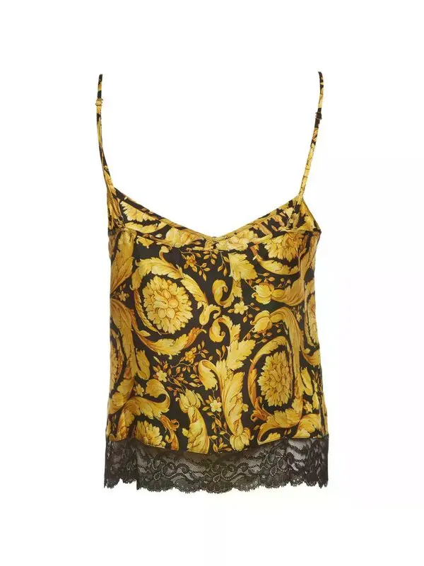 Versace Barocco Lace Trim Camisole